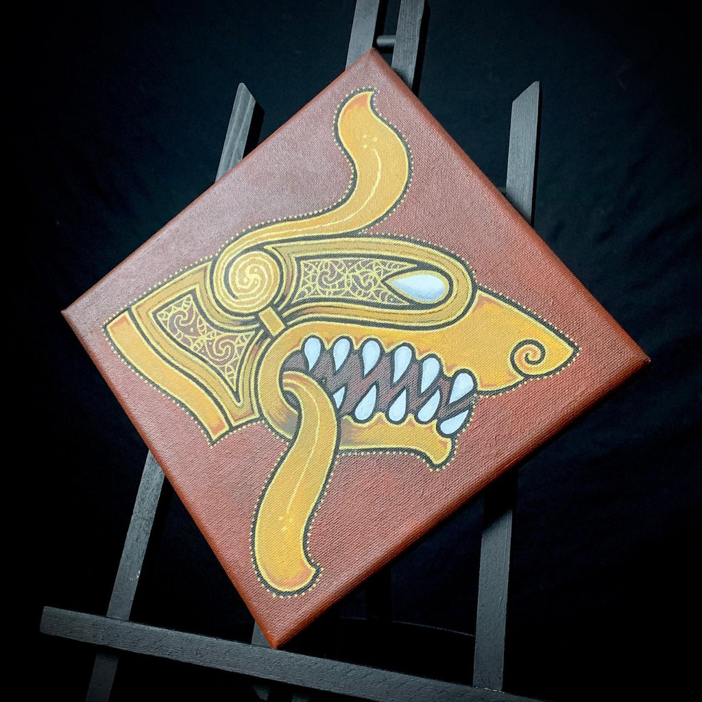 Celtic Beast Head #1 | Fine Art Painting – Sacred Knot Shop